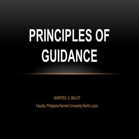 Principles of guidance | PPTX
