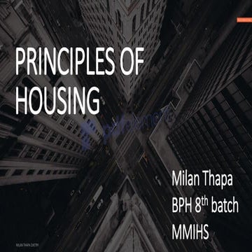 Principles of housing | PDF