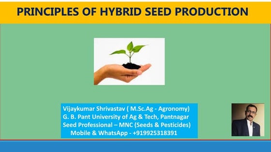 Seed science and technology - Basics | PPTX | Agriculture | Industries