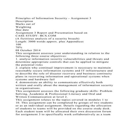 Principles Of Information Security Assignment 3 Descriptionm Docx