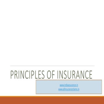 Principles of insurance | PPTX
