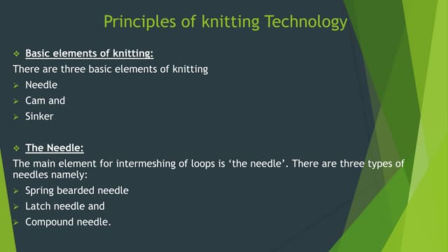 knitting Machine parts, knittging action & cam system | PDF