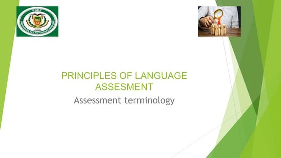 Principles of language assessment | PPT