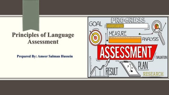 Principles of Language Assessment | PPTX | Standardized Testing ...