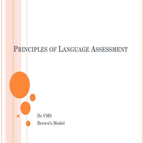 Principles of Language Assessment | PDF