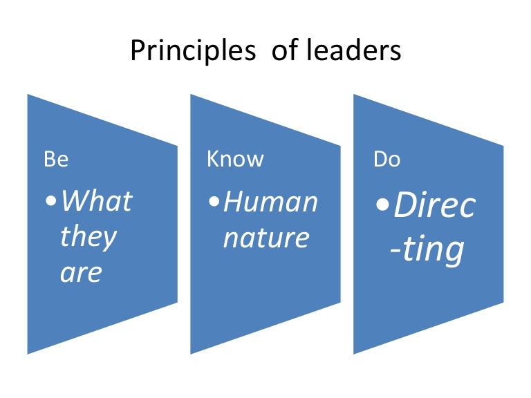 Principles of leaders