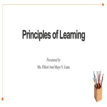 Principles of Learning | PPTX