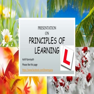Principles of learning. | PPTX | Education