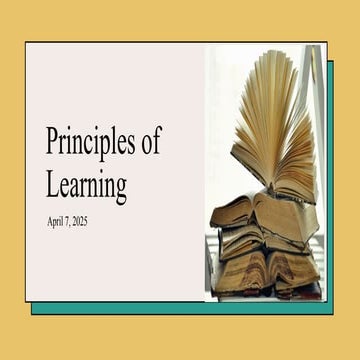 Principles of Learning 2 in Professional Ed | PDF