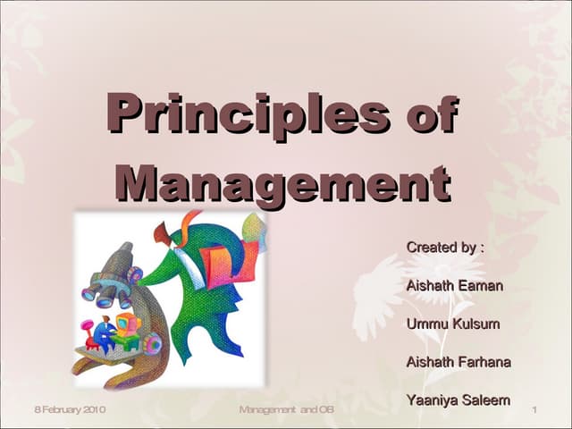 Principles of Management | PPTX