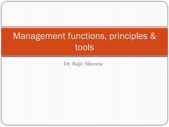 Principles of Management | PPT