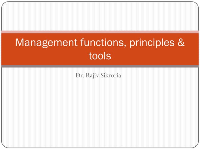 Principles of Management | PPTX