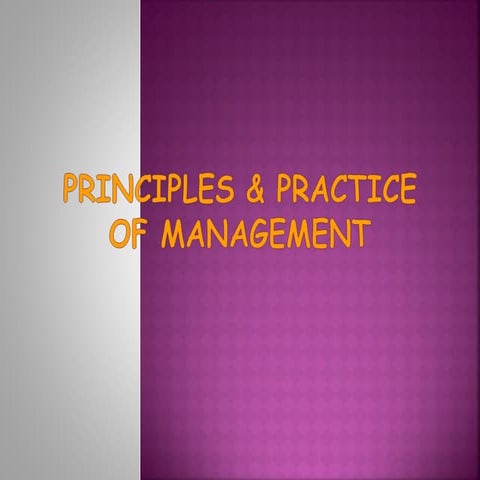 Principles of management | PPT