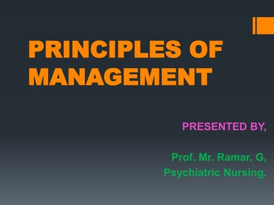 Principles of Management | PPT Principles of Management | PPT
