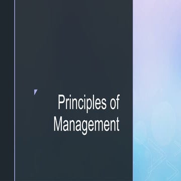introduction to Principles of Management | PPT