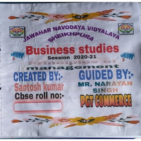 Principles of management class 12th | PDF