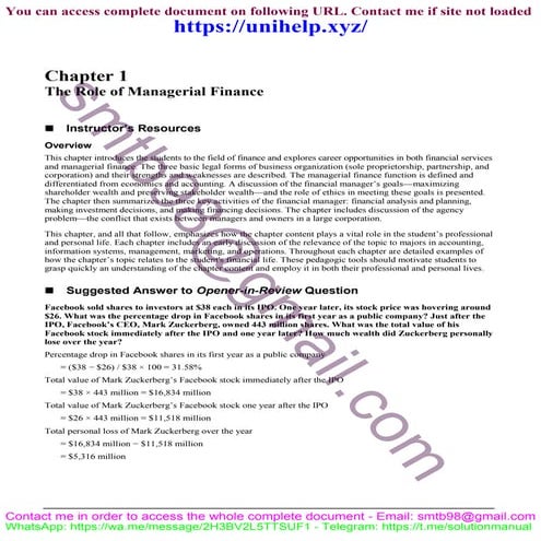 Solutions for Exercises in Principles of Managerial Finance, 14th ...