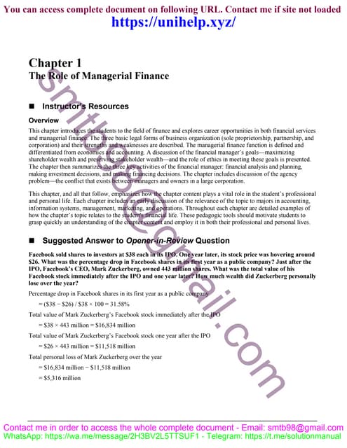 Solutions for Exercises in Operations Management, 13th Edition (William Stevenson) | PDF