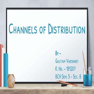 Channels of Distribution | PPTX