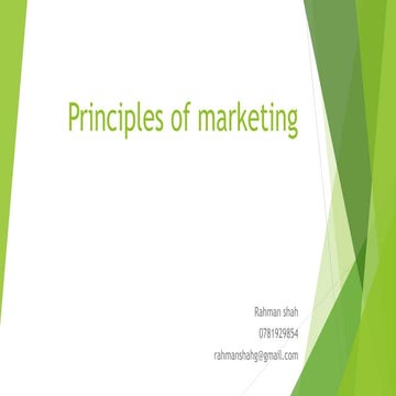 Principles of marketing week 1.2 | PPTX