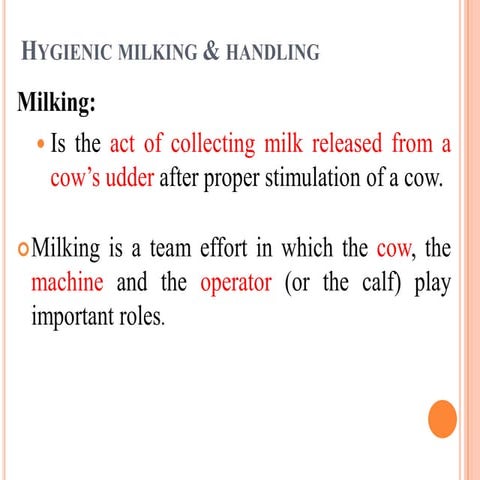 Methods of milking | PPTX