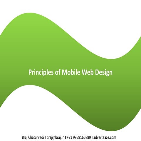 Principles of mobile web design | PDF