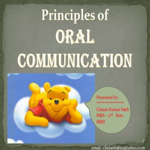 Principles of oral communication | PPTX