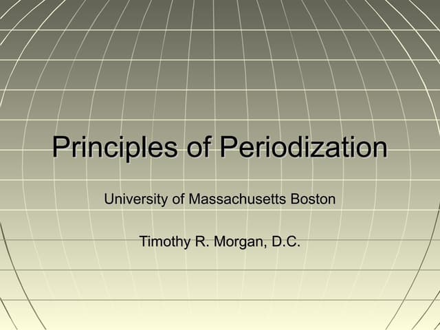 Sample Periodization Project | PDF