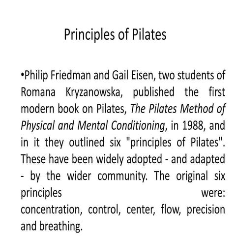 Principles of pilates | PPTX