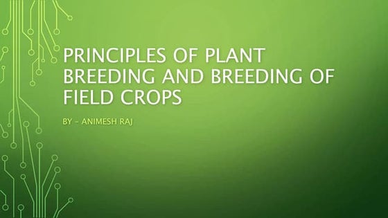 Plant Breeding Methods | PPT