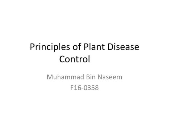 Plant desease and it's control | PPT