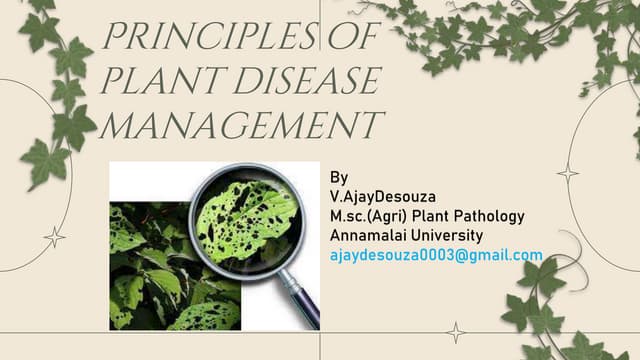 Integrated Plant Disease Management (IDM) | PPTX