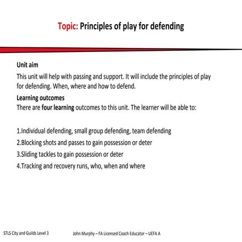 Principles of play for defending | PPT