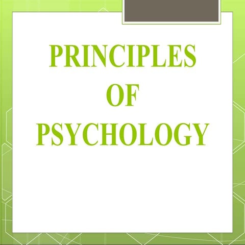Principles of psychology | PPTX