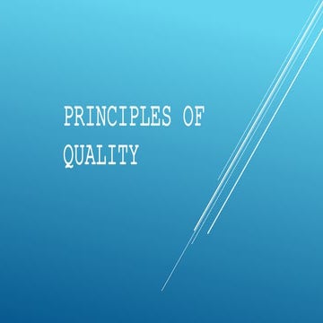 Principles of quality | PPTX
