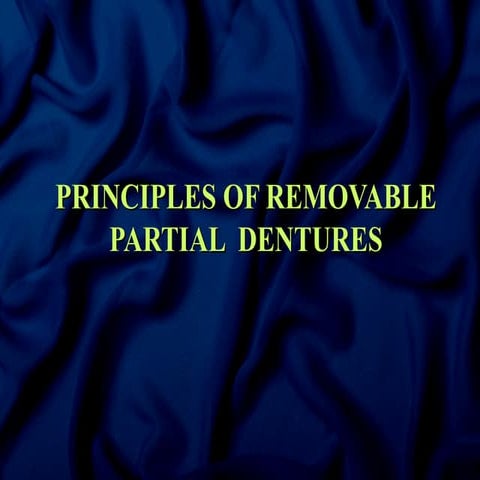 Principles of RPD by Dr. Anand Rajapur | PPT