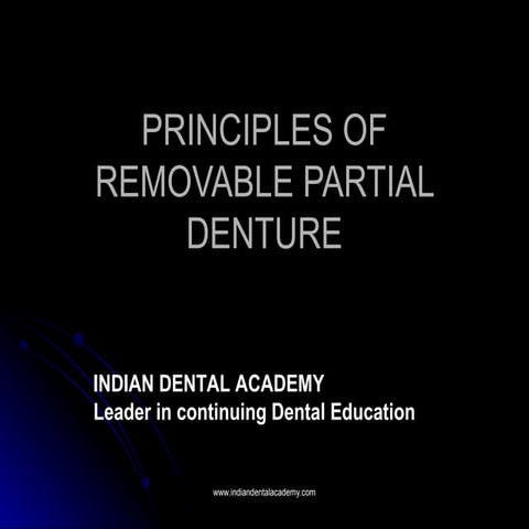 Principles of rpd final/endodontic courses | PPT