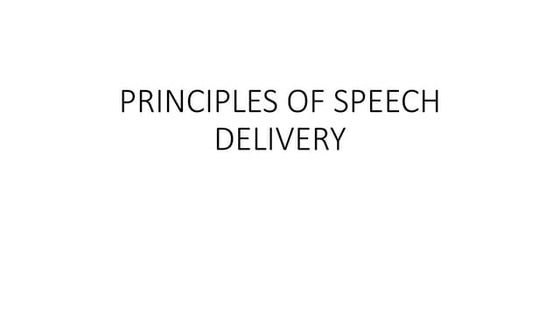 7. Speech Delivery | PPTX