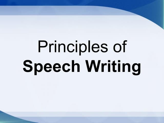 Writing a speech | PPTX
