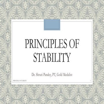 Principles of Stability | PPTX