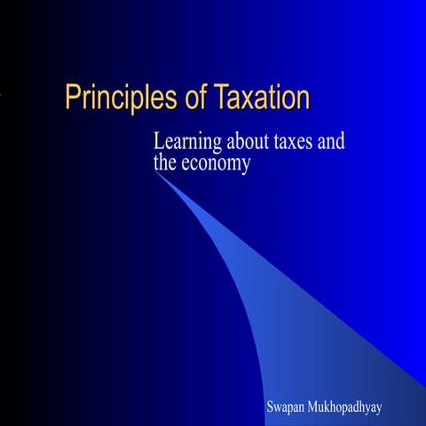 Principles of Taxation in Economics | PPT