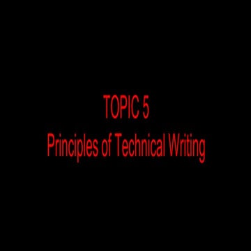 Principles of technical writing | PPTX
