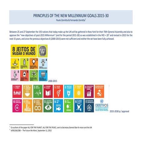 Principles of the new millennium goals 2015 30 | PDF | Environment ...
