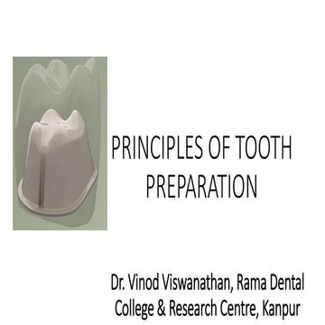 PRINCIPLES OF TOOTH PREPARATION.pptx | Dental Health | Diseases and ...