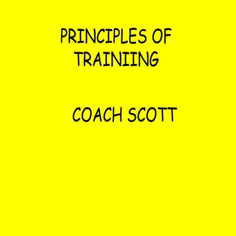 Principles of training | PPT