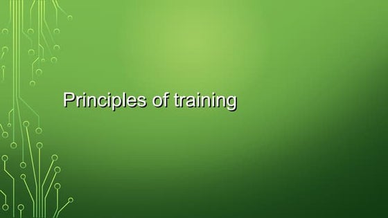 Principles of Sports Training | PPTX | Running and Jogging | Fitness ...