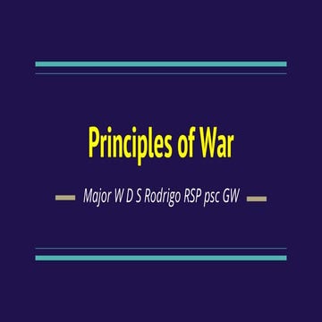 9 Principles Of War | PPTX