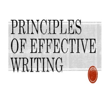 Principles of writing | PPTX