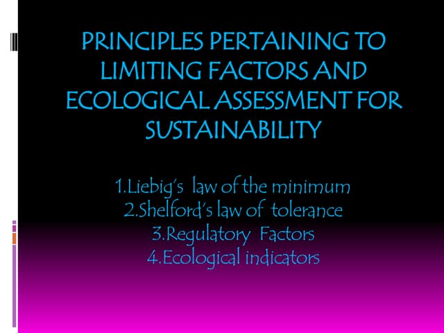 Laws of limiting factors | PPTX