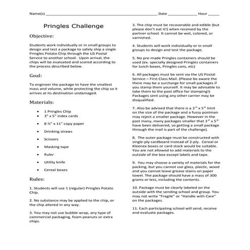 Pringles challenge | DOC